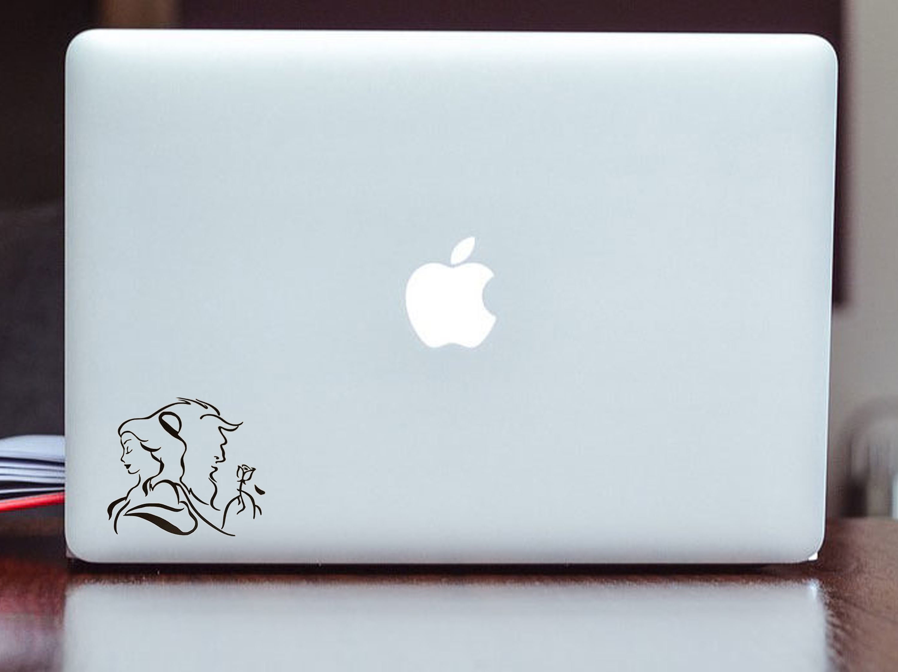 Beauty and the Beast Outlines Car Decal - Etsy