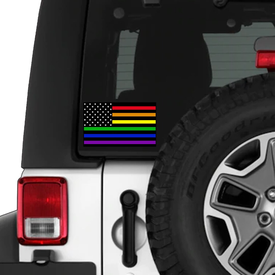 Rainbow Pride Flag Car Decal - Etsy
