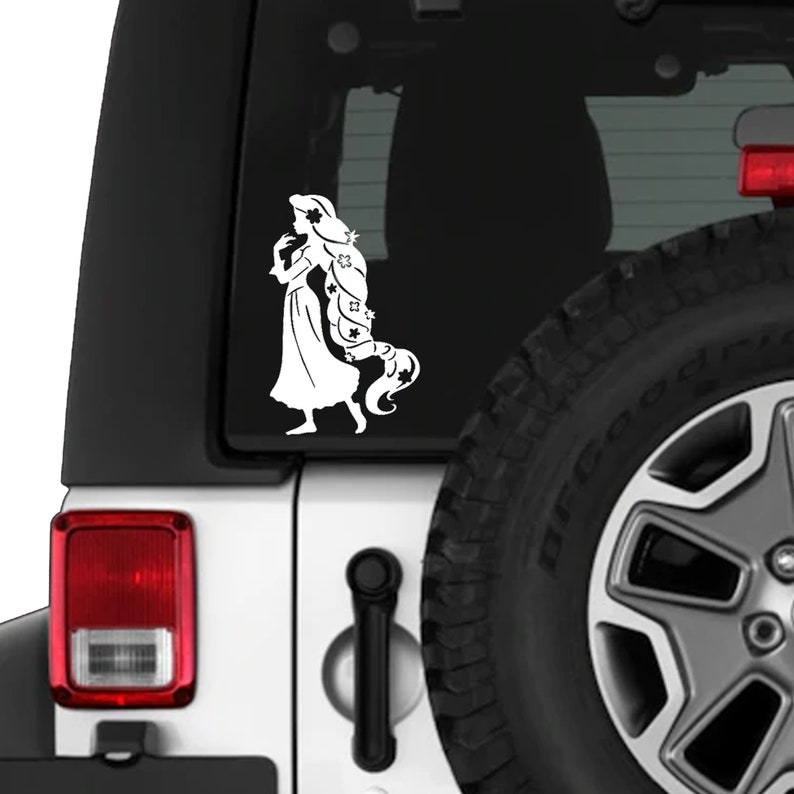Tangled Rapunzel Flower Hair Car Decal - Etsy