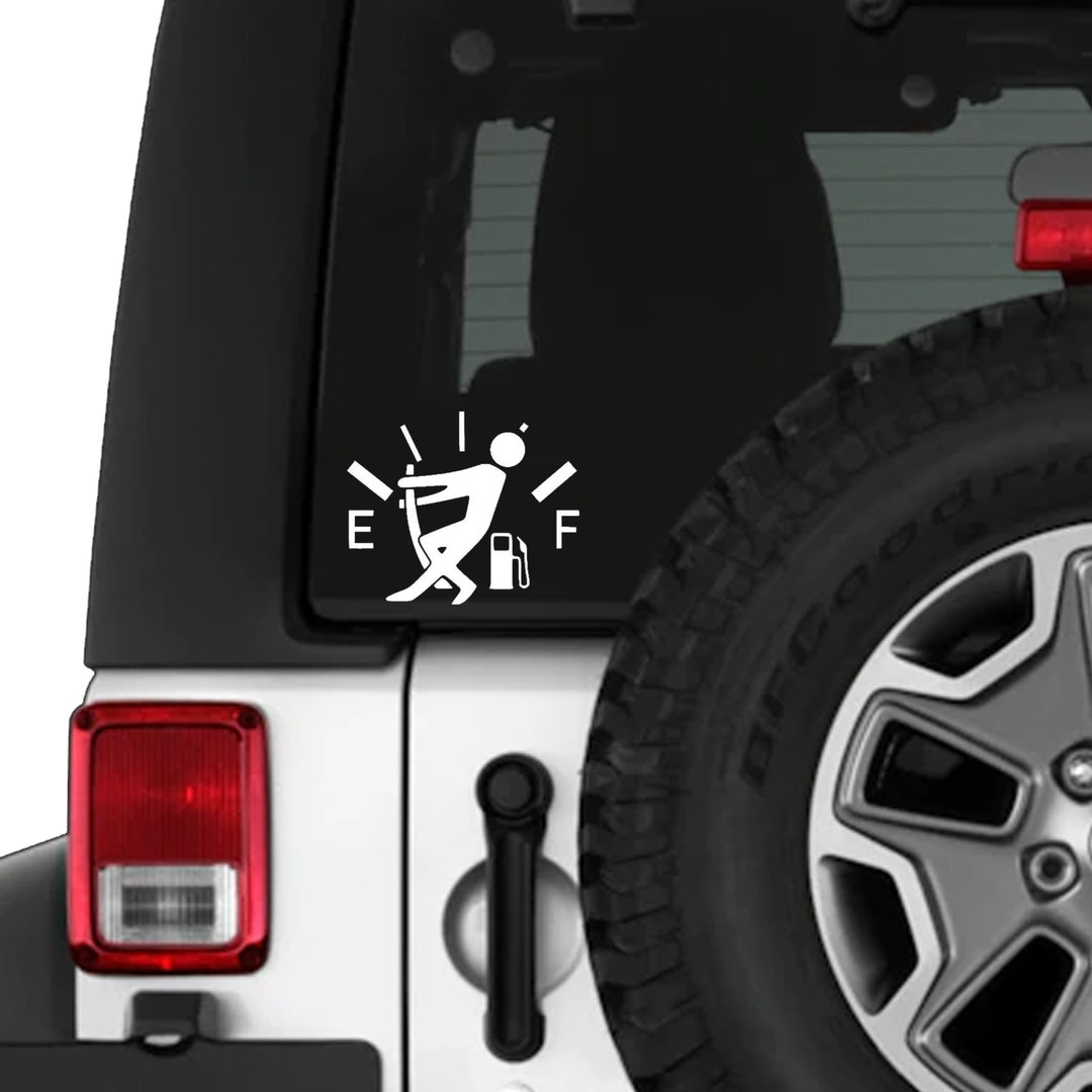 Gas Gauge Person Car Decal - Etsy