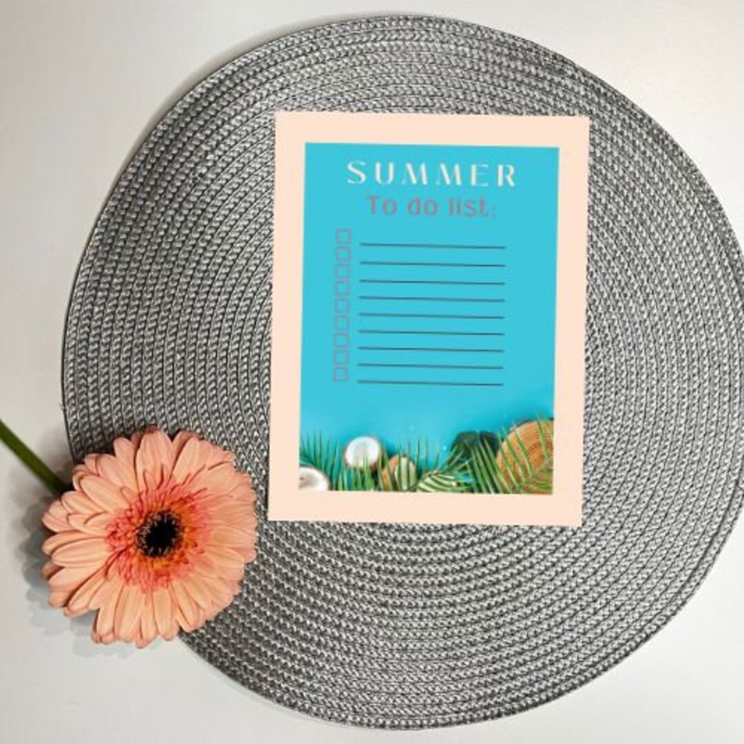 Printable Summer Checklist | Digital Download | Summer Bucket List ...