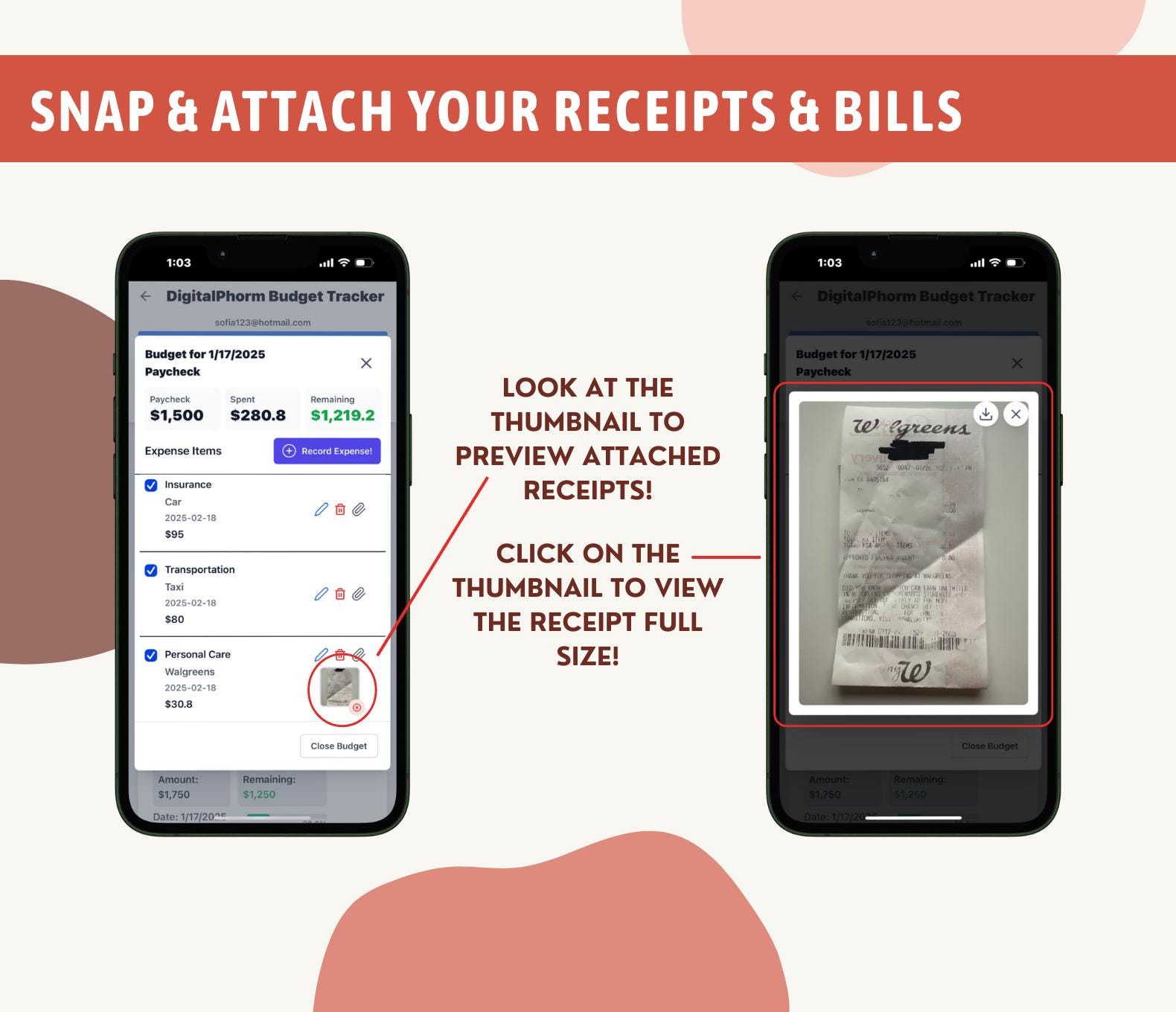 Spending Tracker on the Go Printable Mobile Budget Planner Control Your ...