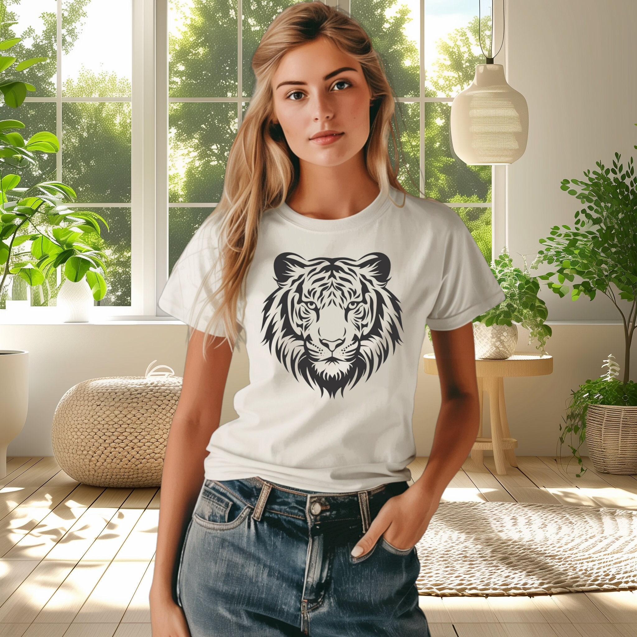 Tiger Graphic Animal Shirt: T-shirt Gift for Best Friend, Dad, or Any ...