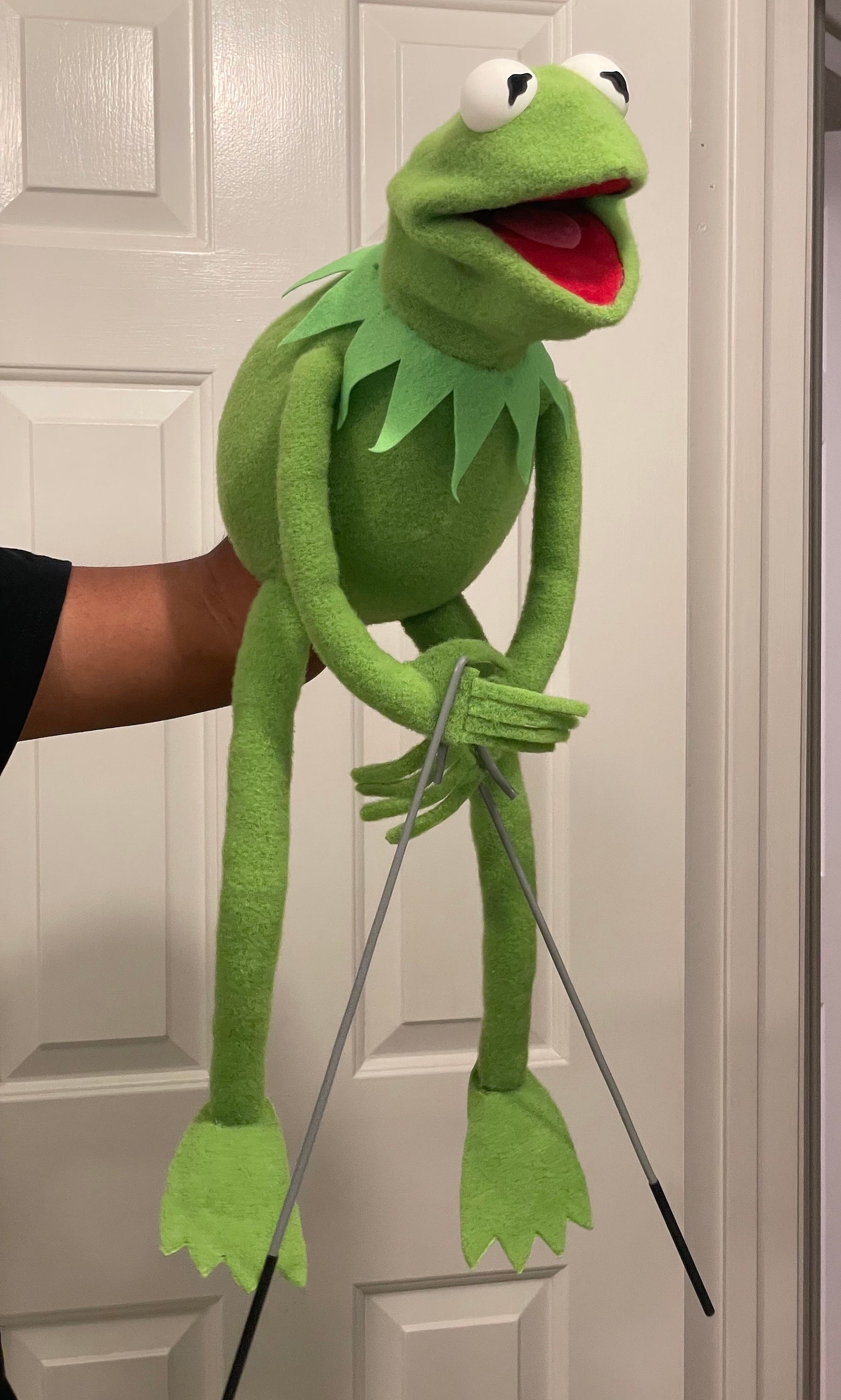 Kermit the Frog Puppet Replica, Hand Built, Arm Rods Included, MADE TO ...