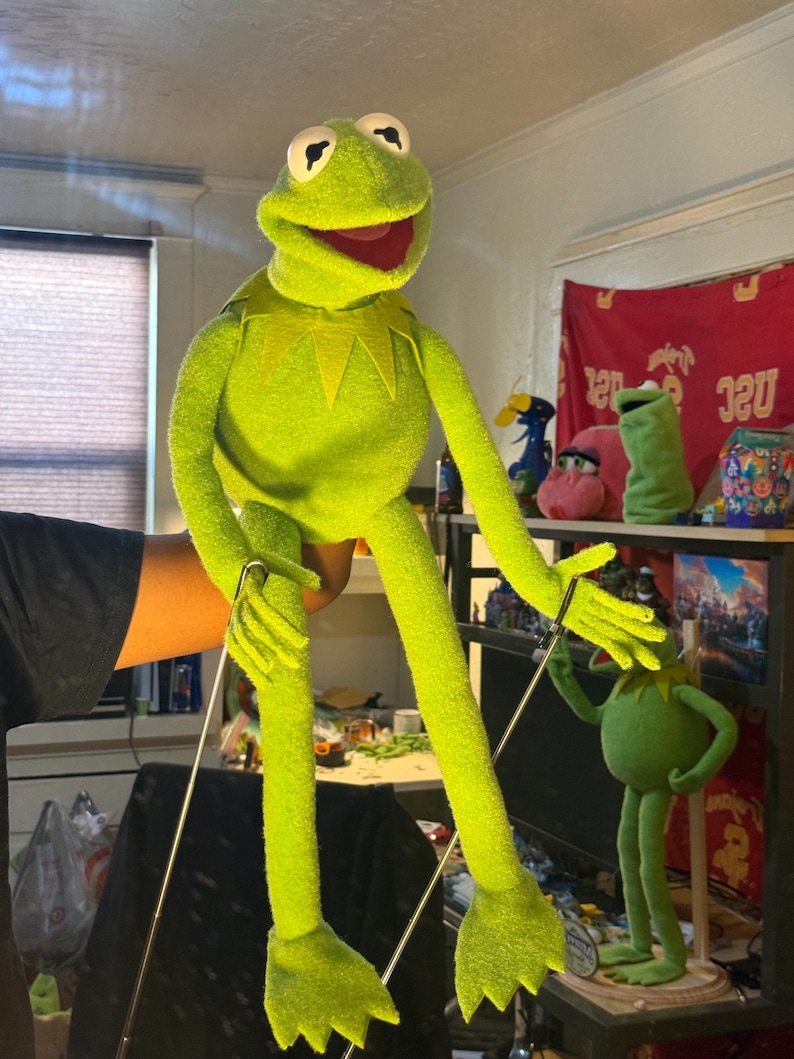 Kermit the Frog Puppet Replica, Hand Built, Arm Rods Included, MADE TO ...