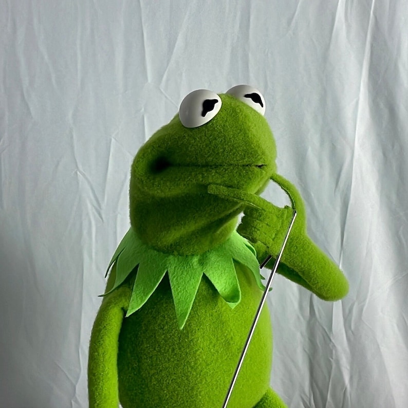 Kermit the Frog Puppet Replica, Hand Built, Arm Rods Included, MADE TO ...