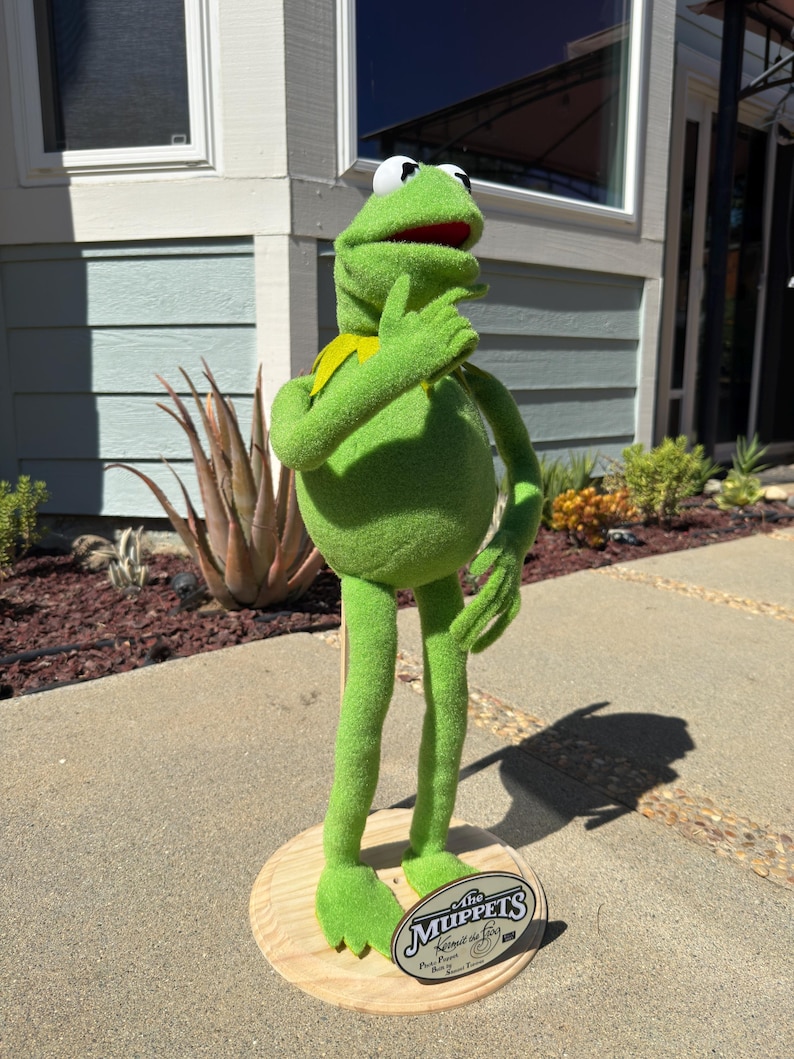 Kermit the Frog Photo Puppet, Fully Articulated, Comes With Display ...