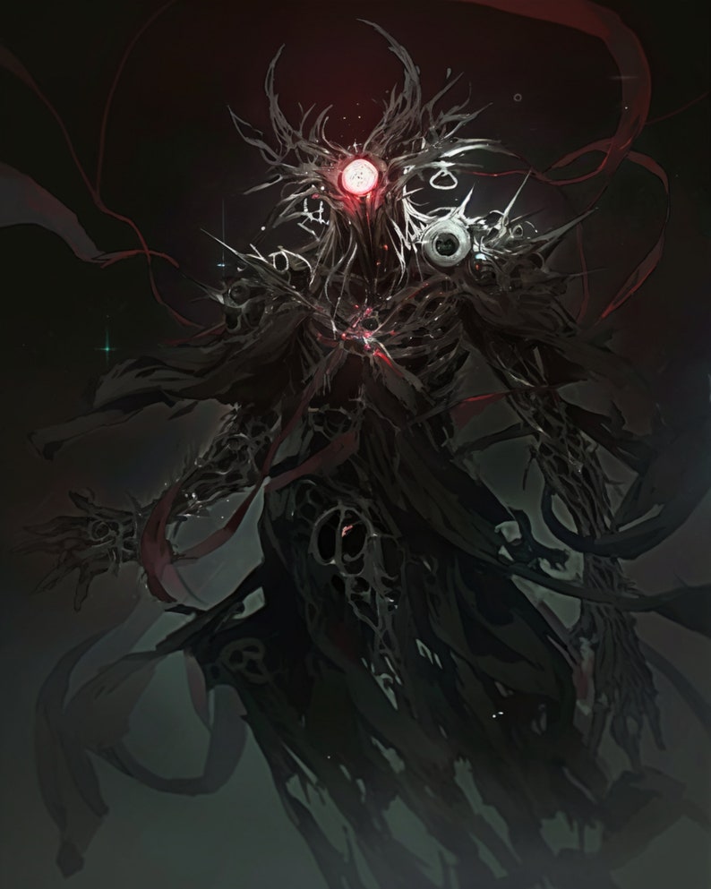 A Eerie Monster, Digital Art, Printable, 1024x1280 (Instant Download ...