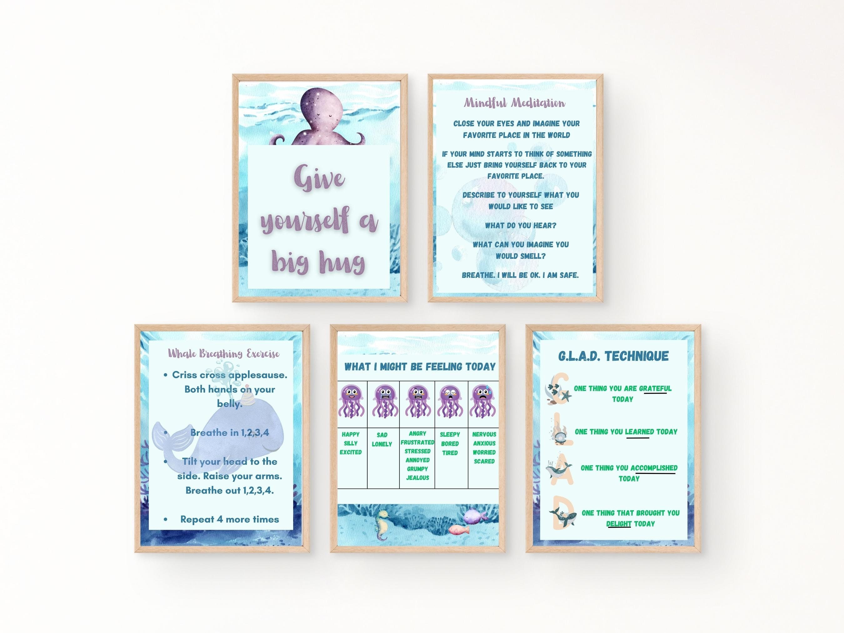 Under the Sea Calming Corner Prints Kids Bundle Self - Etsy