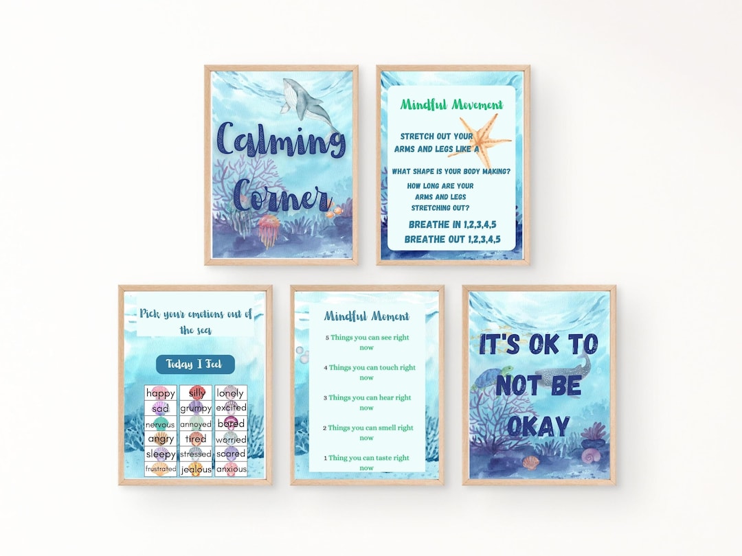 Under the Sea Calming Corner Prints Kids Bundle Self - Etsy