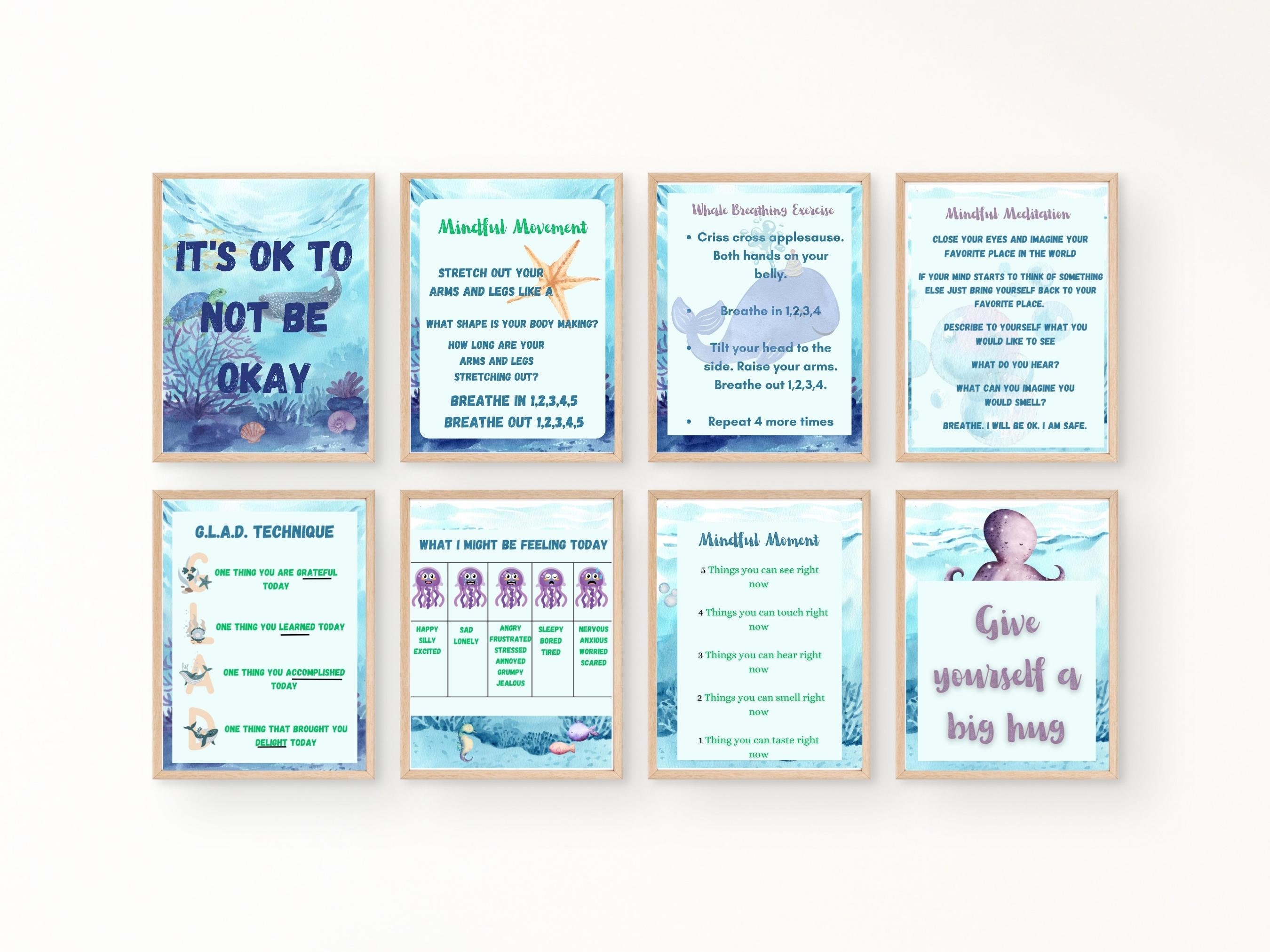 Under the Sea Calming Corner Prints Kids Bundle Self - Etsy