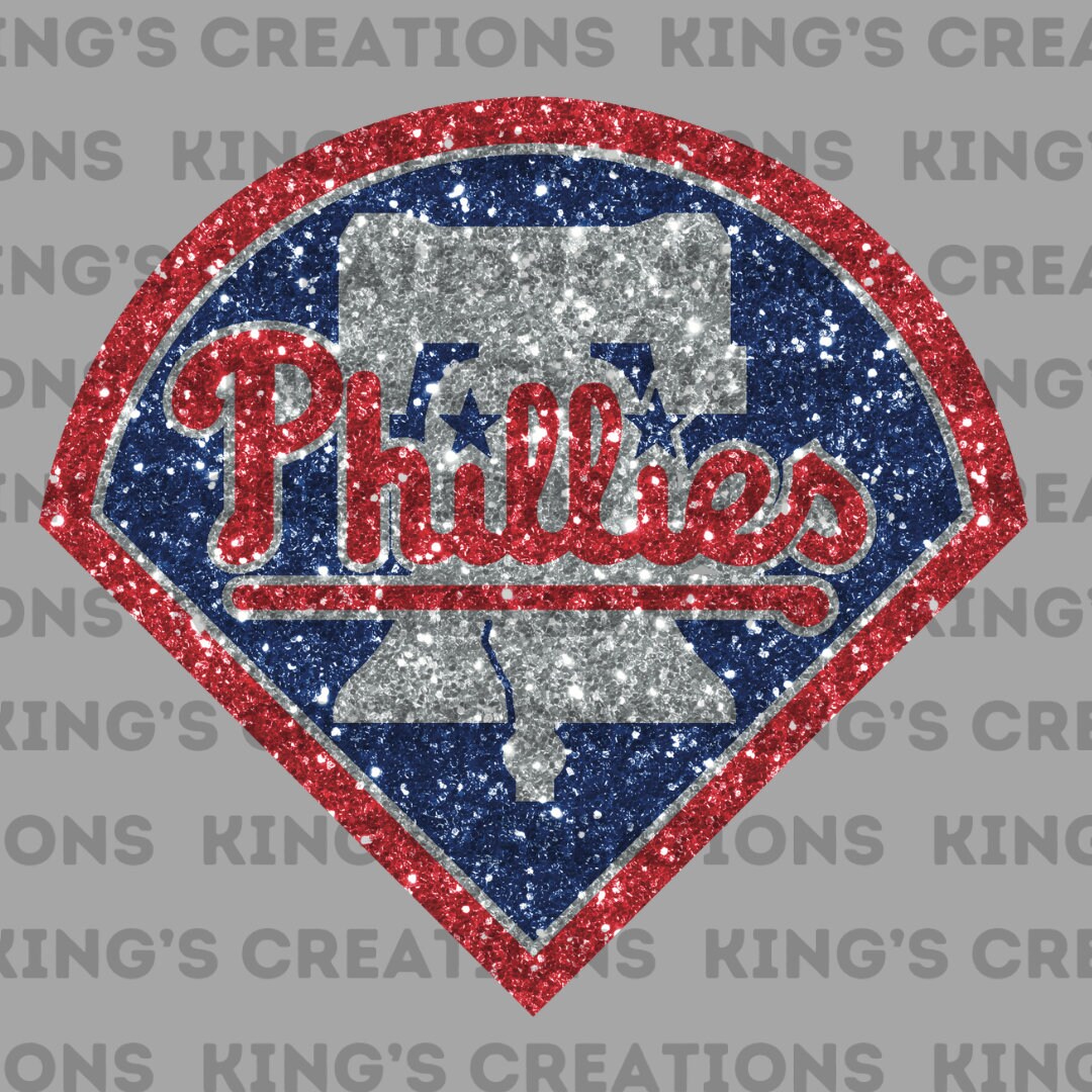 Phillies Chunky Glam Faux Glitter DTF PNG File - Etsy
