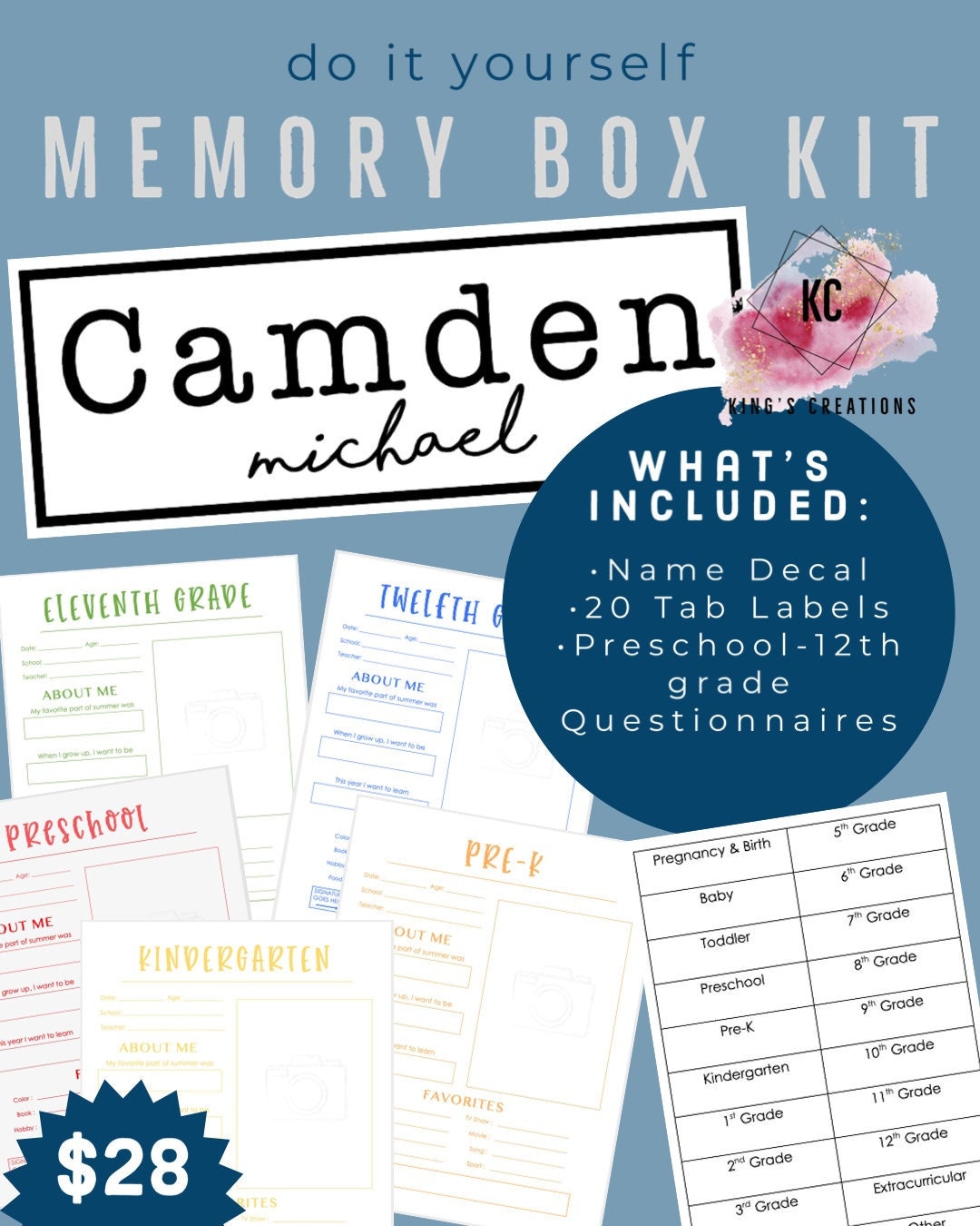 Do It Yourself Memory Box Kit DIY - Etsy
