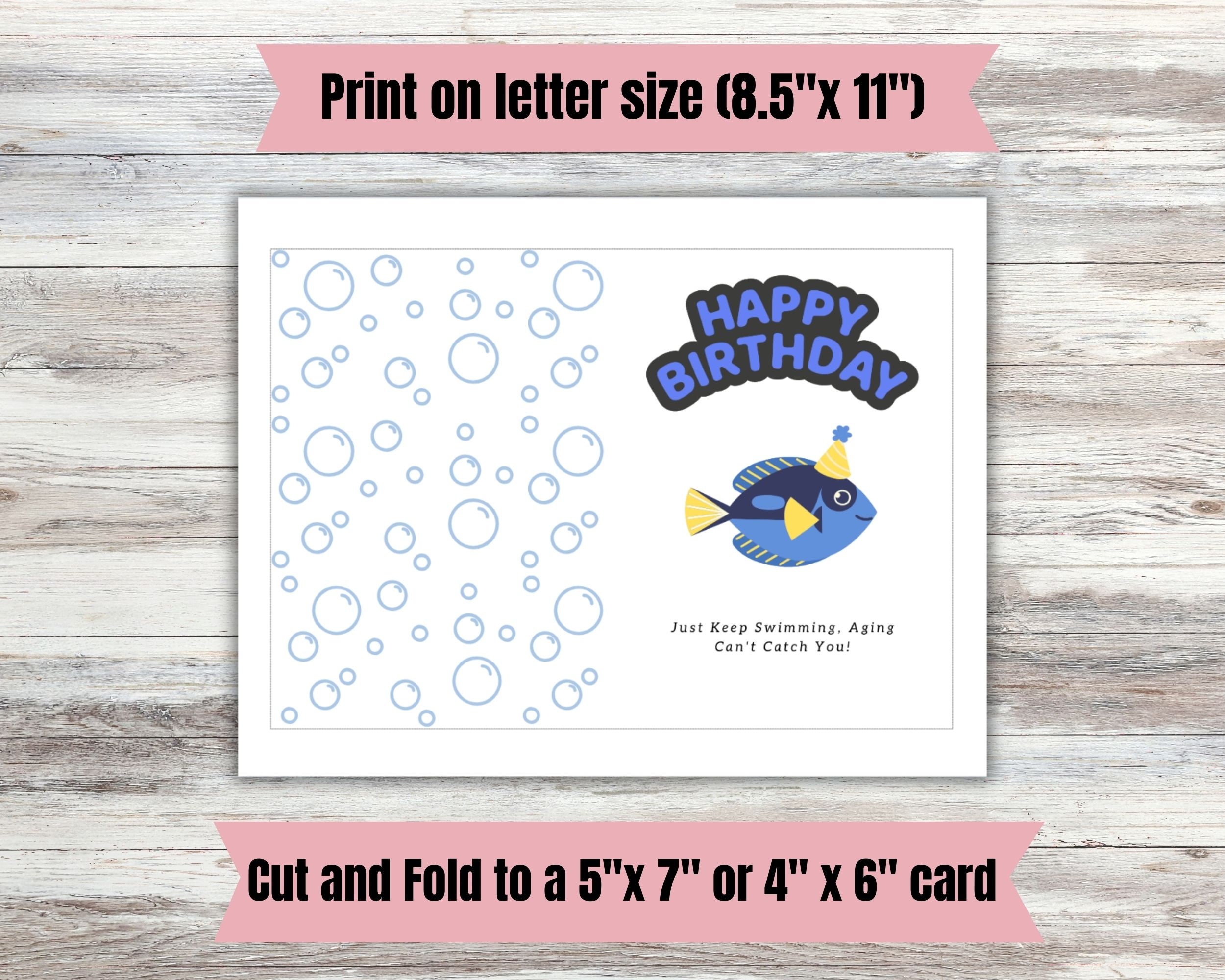 Printable Dory Birthday Card- Digital Birthday Card- Instant Download ...