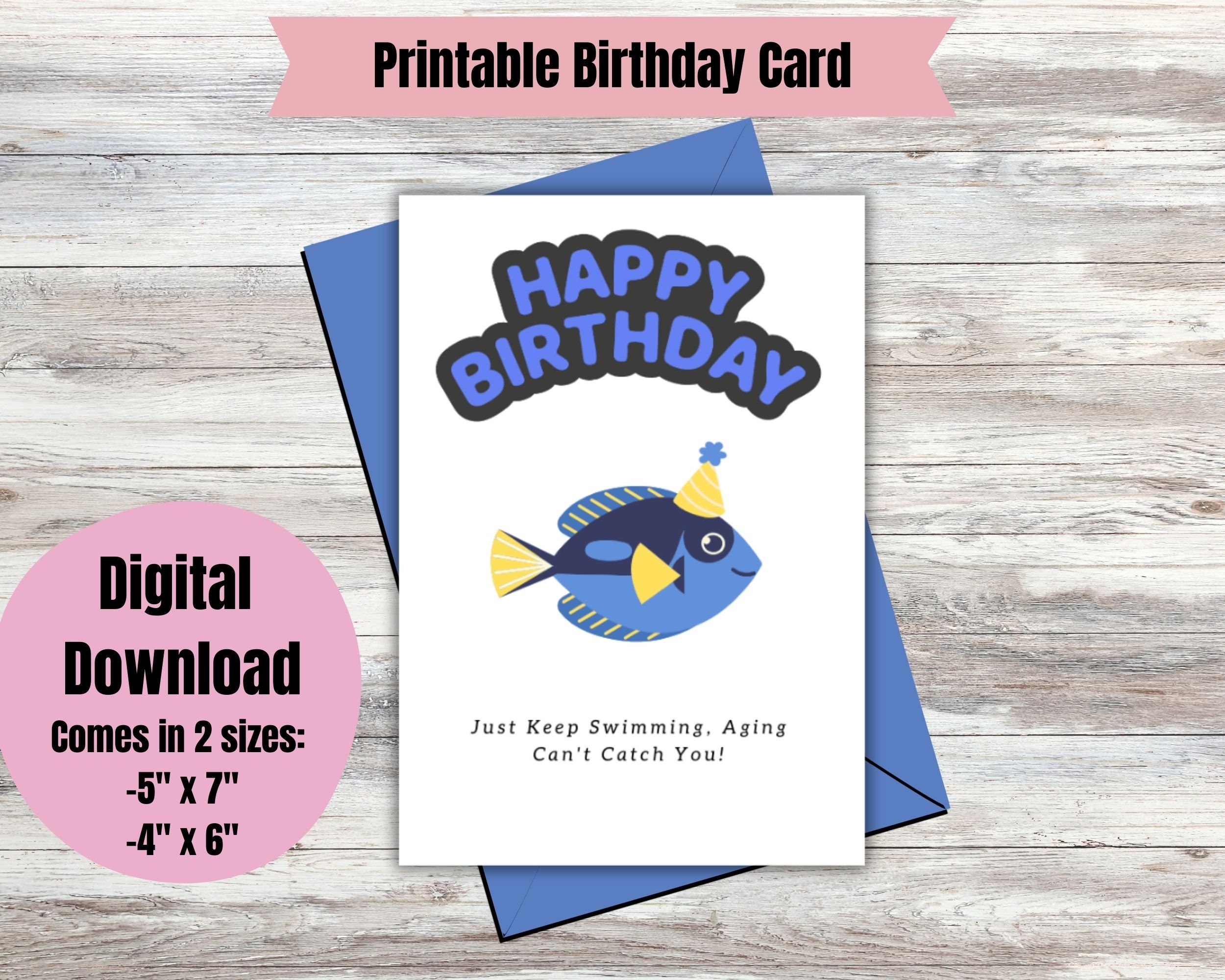 Printable Dory Birthday Card- Digital Birthday Card- Instant Download ...