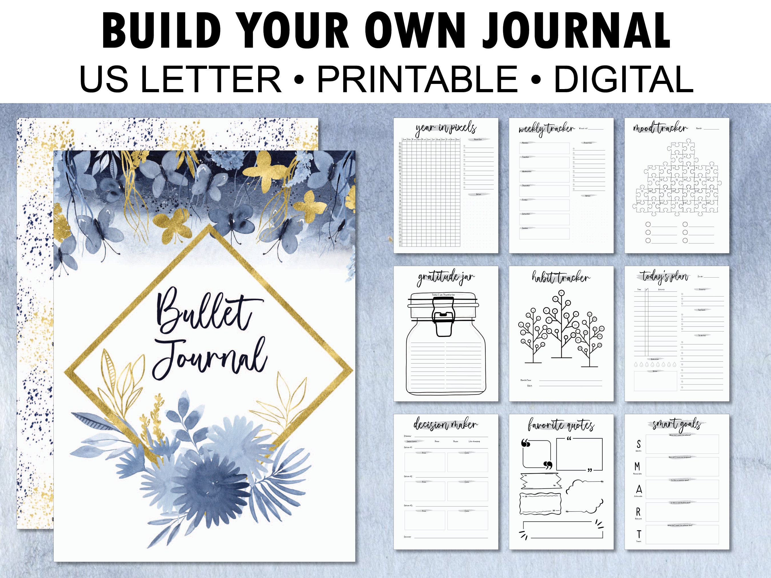 Build Your Own Journal Printable | Bucket Journal | Tracker | Planner ...