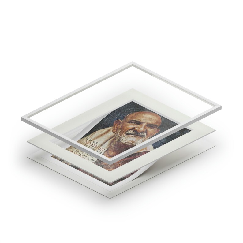 Neem Karoli Baba - Maharaj-ji - Fine Art Print (passepartout Paper ...