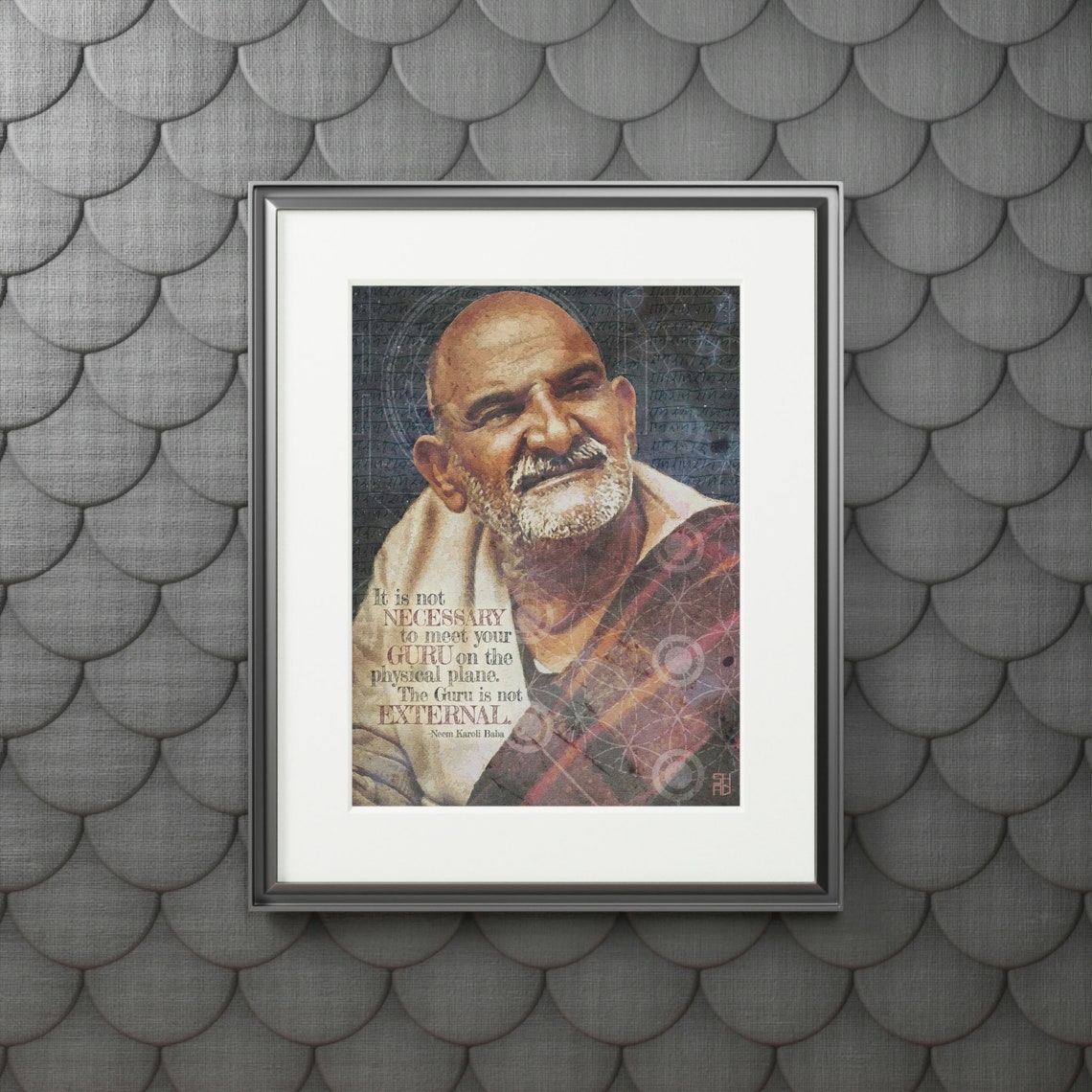 Neem Karoli Baba - Maharaj-ji - Fine Art Print (passepartout Paper ...