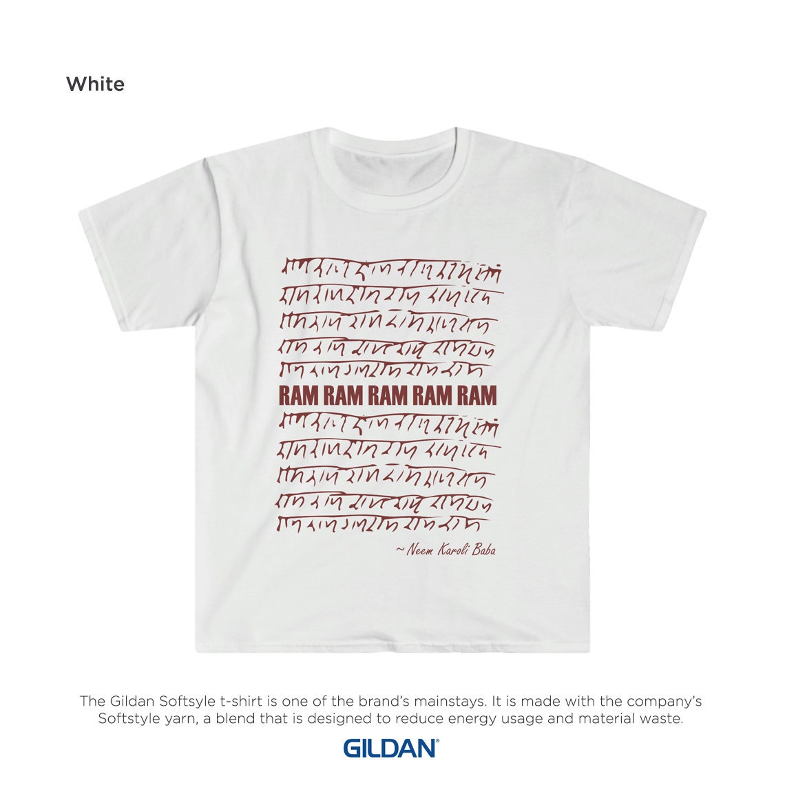 Ram Ram Neem Karoli Baba Unisex Softstyle T Shirt Free Shipping Etsy