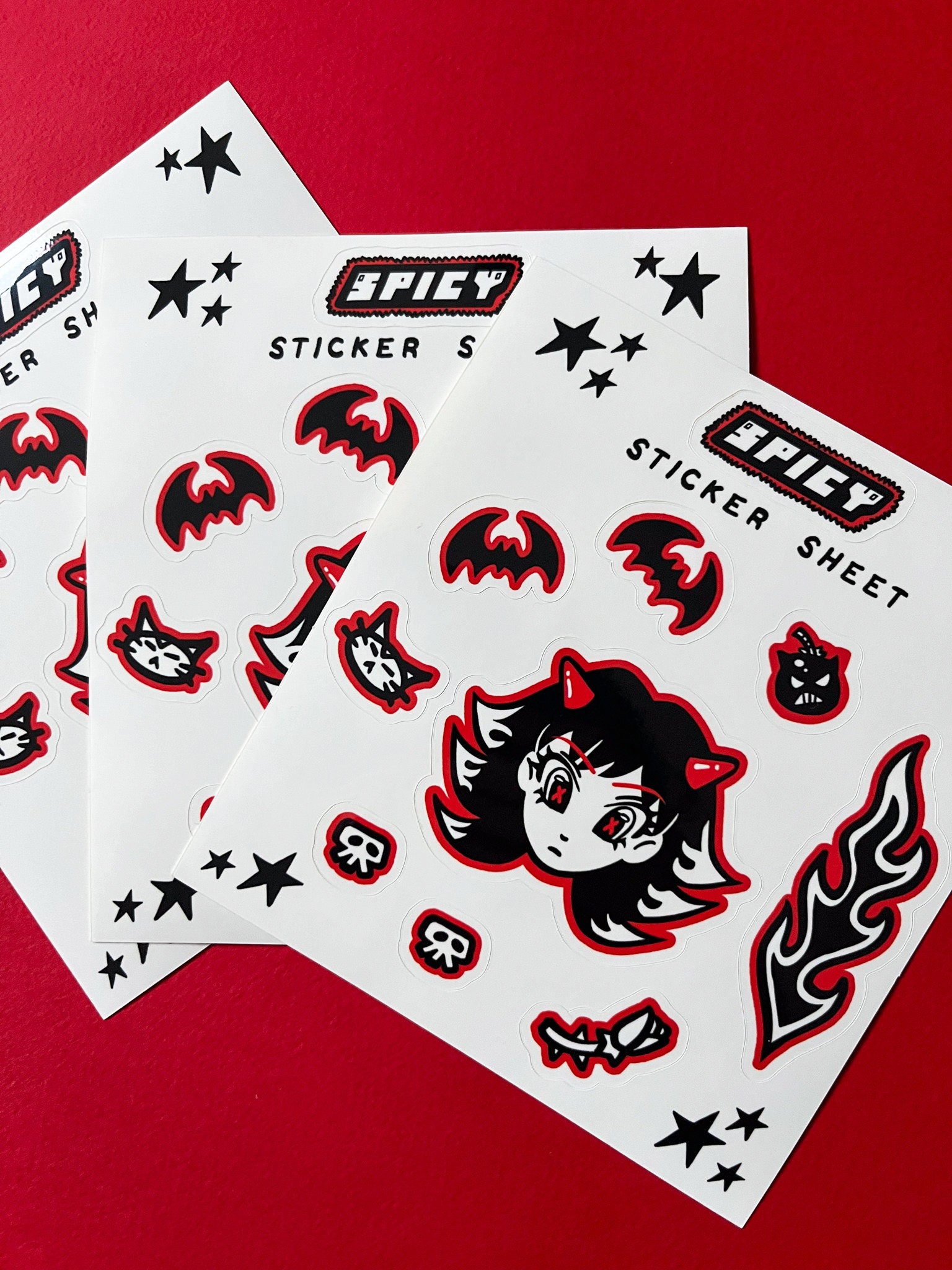 Spicy Girl Sticker Sheet - Etsy