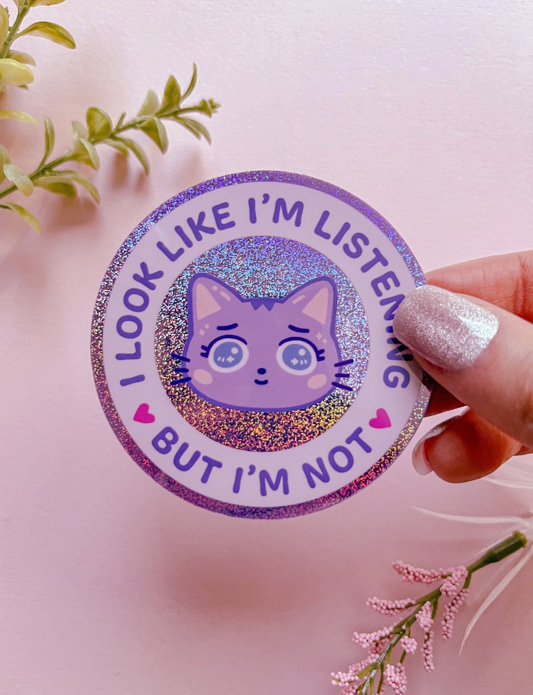 Not Listening Cat Sticker - Etsy