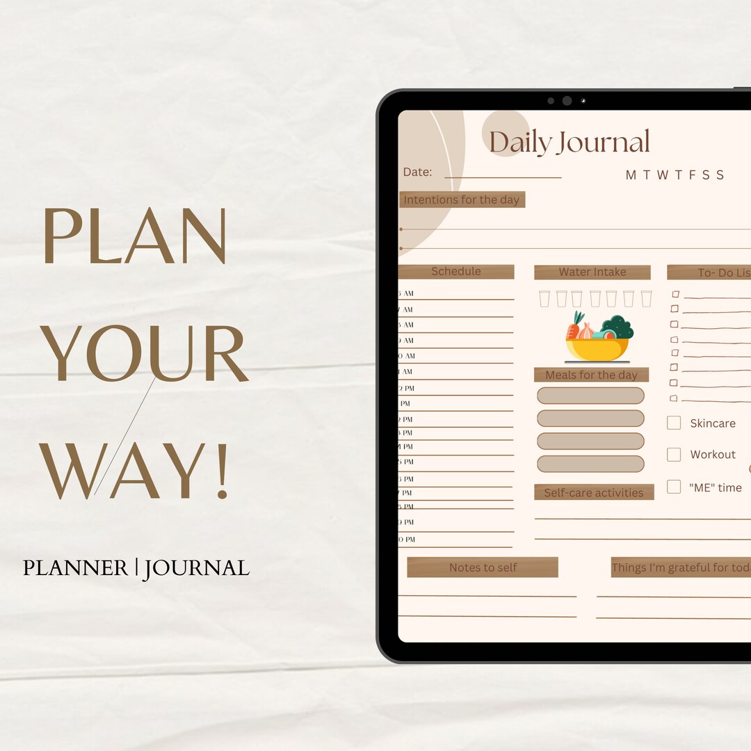Plan Your Way-planner and Journal - 2023 Digital Planner - Re-usable ...