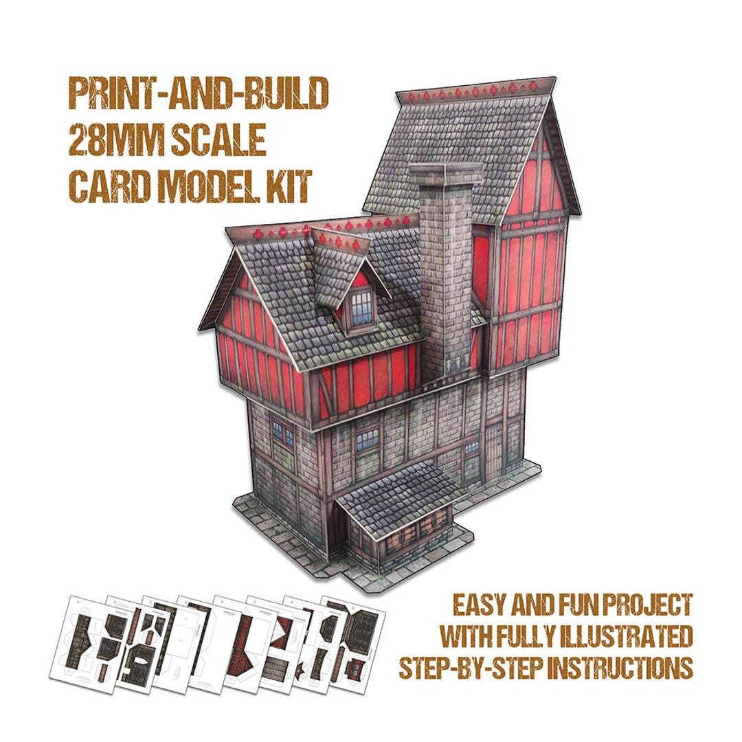 Councilor's House - 28mm Scale Card Model Kit [PDF Files Only] - Etsy