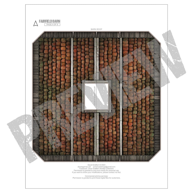 Fairfield Barn - 28mm Scale Card Model Kit [PDF Files Only] - Etsy