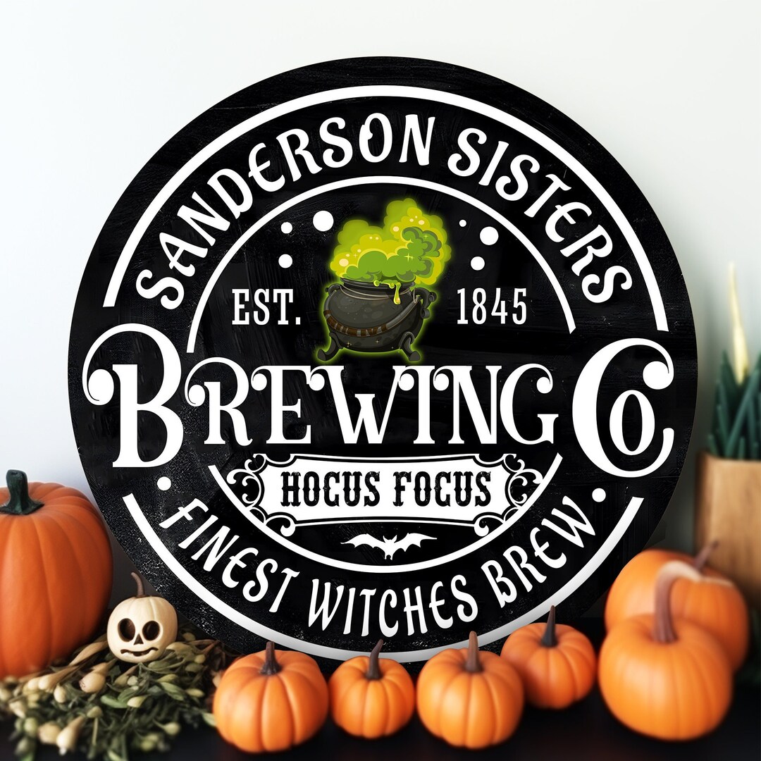 Custom Name Wooden Sign Style Sanderson Sisters Witch Brewing - Etsy