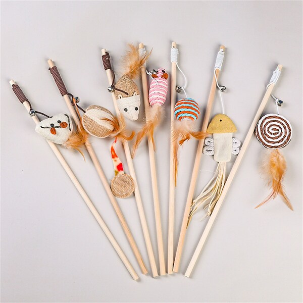 Cat Wand Toy Feathers - Etsy