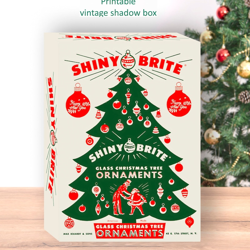 Stencil Vintage Shiny Brite - Etsy