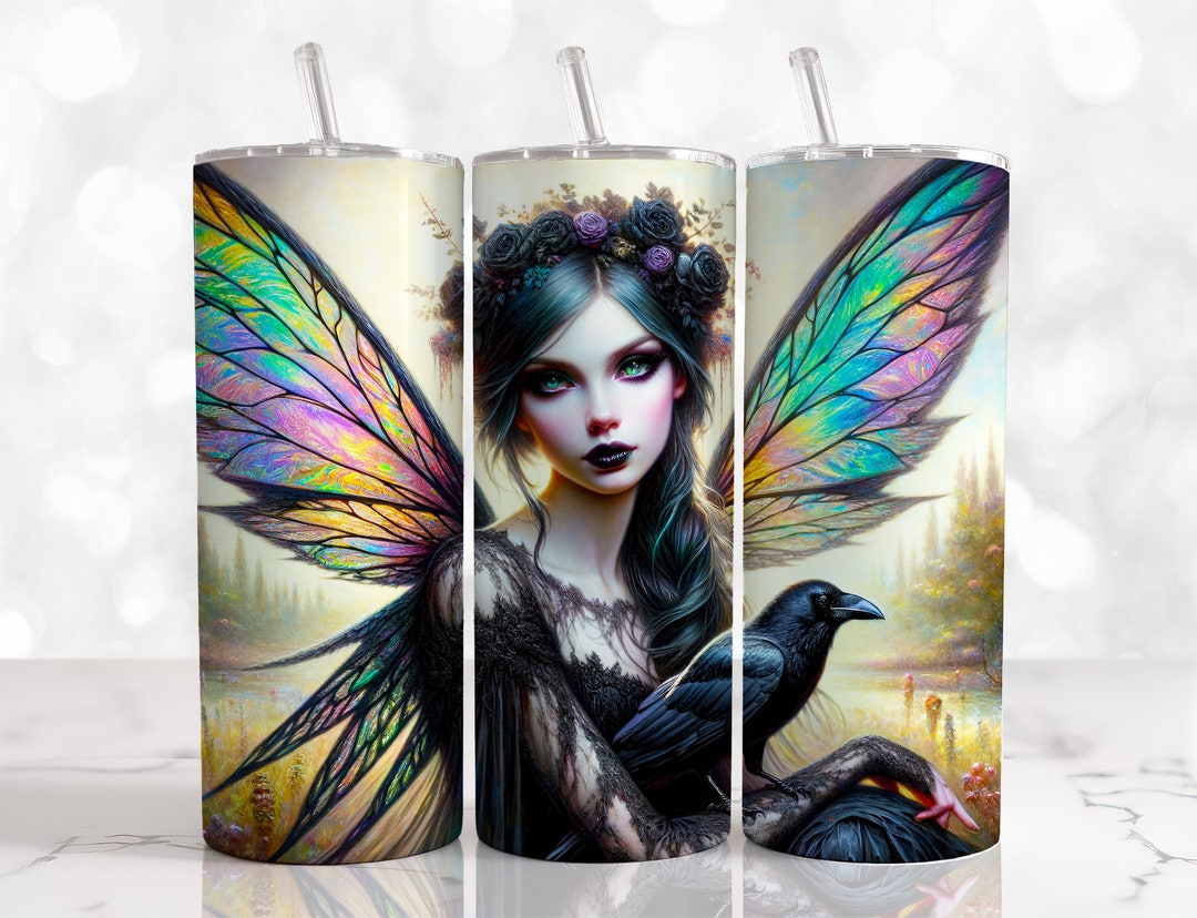 Gothic Fairy, Ravencore, Tumbler Wrap Pattern, 20oz Tumbler Wrap ...