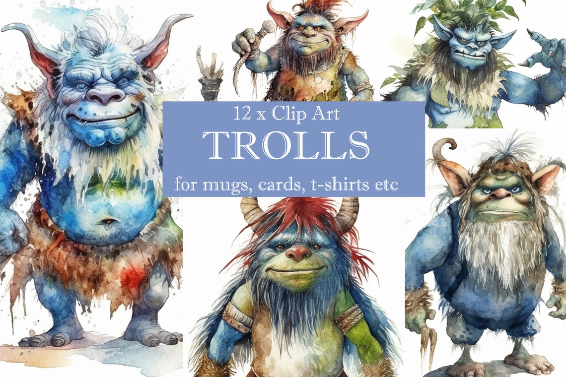 TROLLS 12 Clipart Images, Digital Download, Printable, Card Making ...