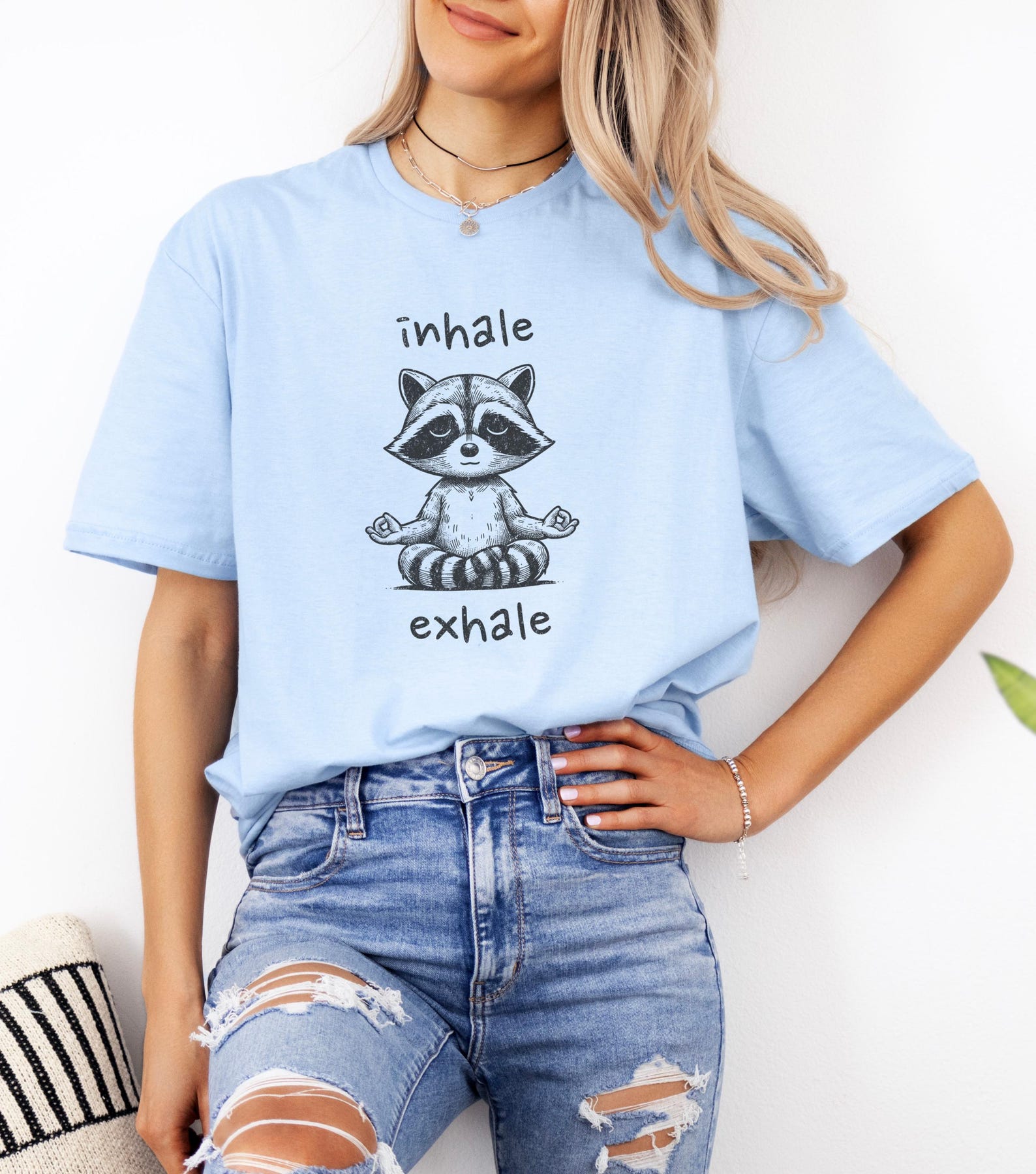 Raccoon Zen Meditation Shirt Racoon Shirt Namaste Shirt Funny Racoon ...