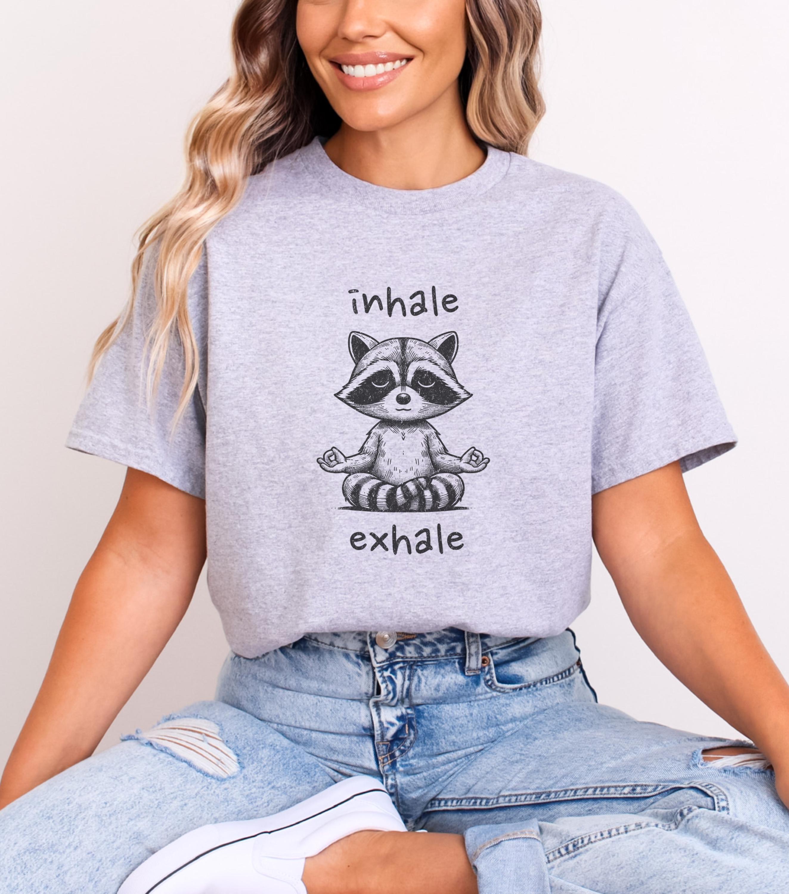 Raccoon Zen Meditation Shirt Racoon Shirt Namaste Shirt Funny Racoon ...