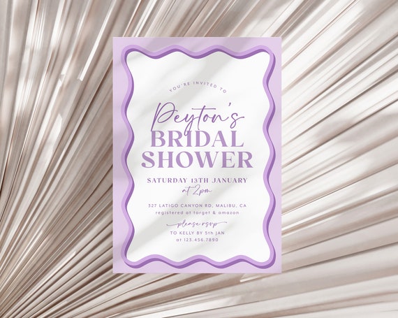 Bridal Shower Borders Purple