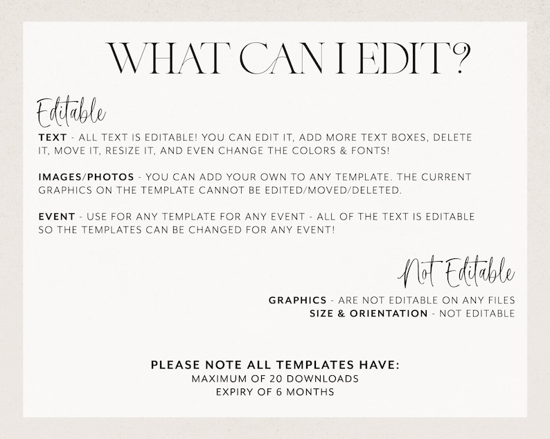 Wedding Invitation Suite Template, Editable Minimalist Wedding Invite ...