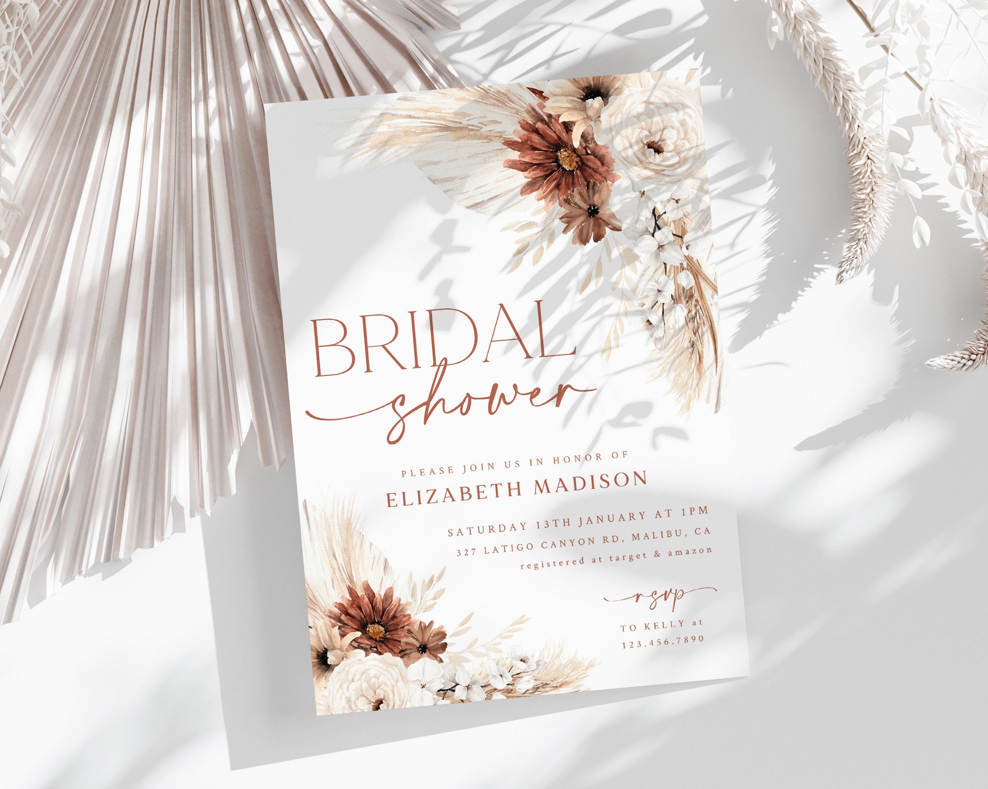 Boho Bridal Shower Invitation Bohemian Bridal Shower Invite - Etsy