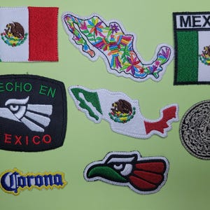 MEXICAN, Parches Hechos En Mexico, Bandera De Mexico, Parches, Iron on ...