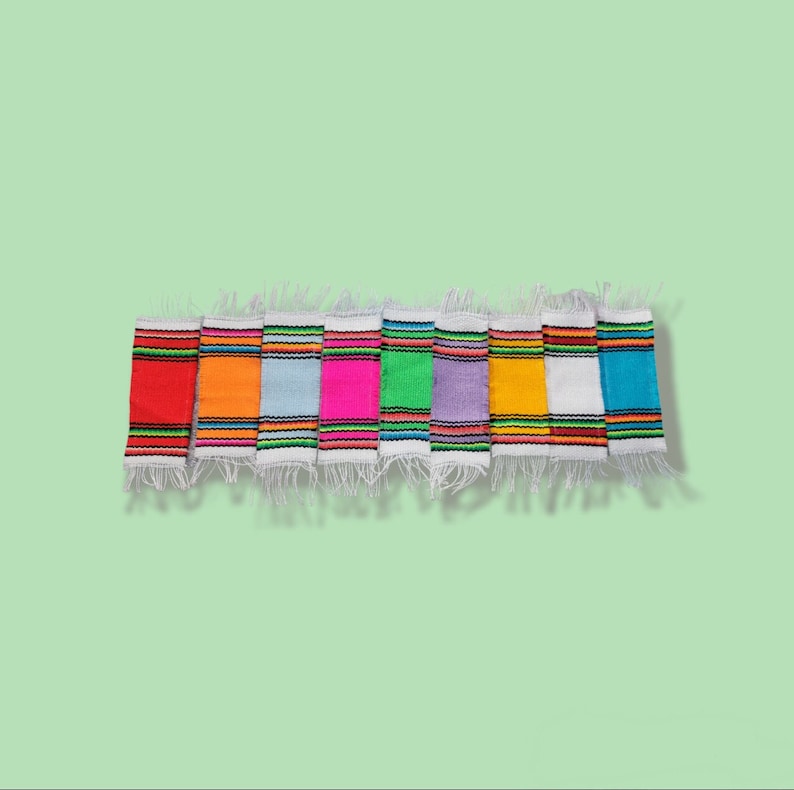 Miniature Mexican Serape Mini Shawl Carpet Mexico Scarf INDIVIDUAL ...