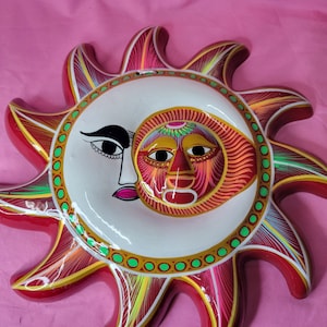 Sol Y Luna, Eclipse, Sun and Moon. Pair, Artesanias Mexicanas, Mexican ...
