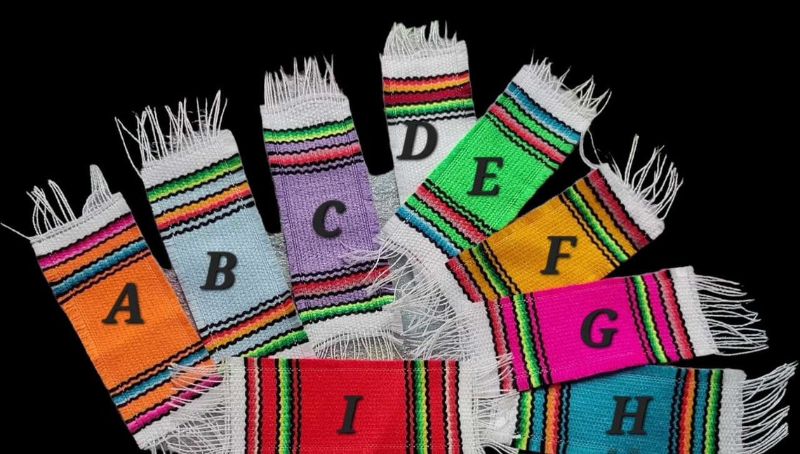 Miniature Mexican Serape Mini Shawl Carpet Mexico Scarf INDIVIDUAL ...