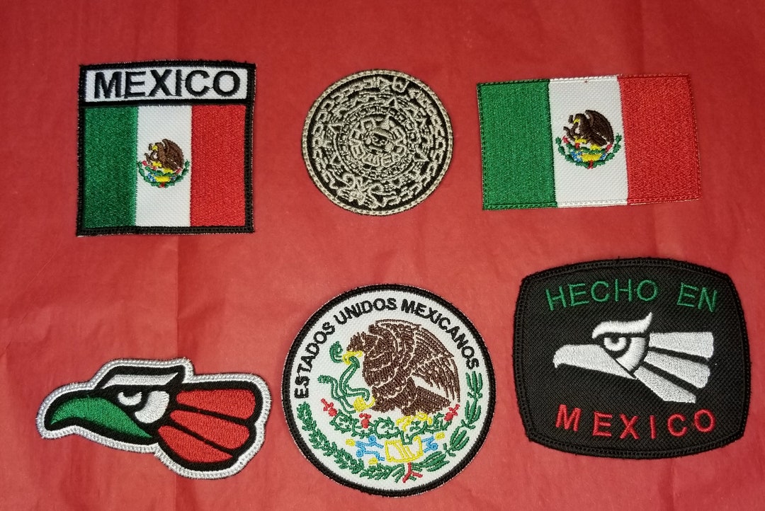 MEXICAN, Parches Hechos En Mexico, Bandera De Mexico, Parches, Iron on ...