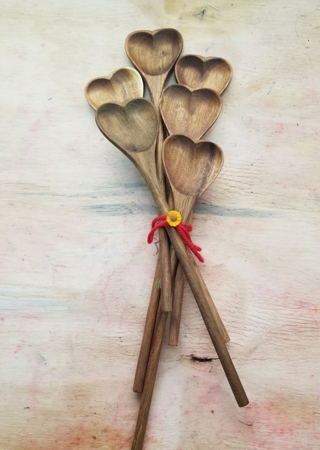 Heart Spoons, Heart Wood Spoon, Cuchara De Corazon, Cuchara De Madera ...