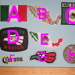 MEXICAN, Parches Hechos En Mexico, Bandera De Mexico, Parches, Iron on ...