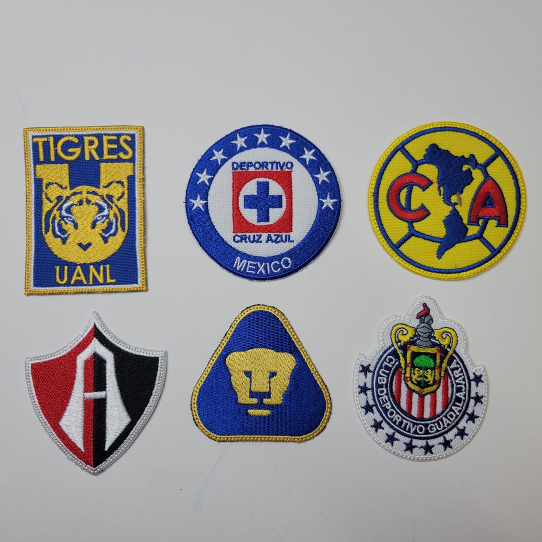 Los Tigres, Atlas, Pumas, Cruz Azul, Mexico Patches, Parches, Hechos En ...