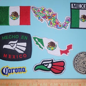 MEXICAN, Parches Hechos En Mexico, Bandera De Mexico, Parches, Iron on ...