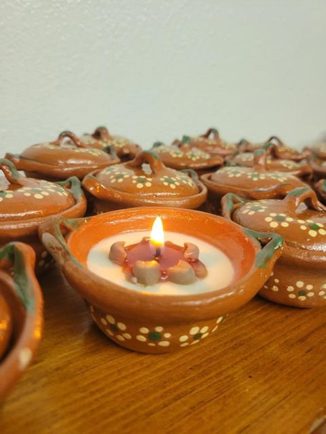 Mexican Candle/ Mini Cazuelita/cazuelita Barbie/ Unique Candle ...