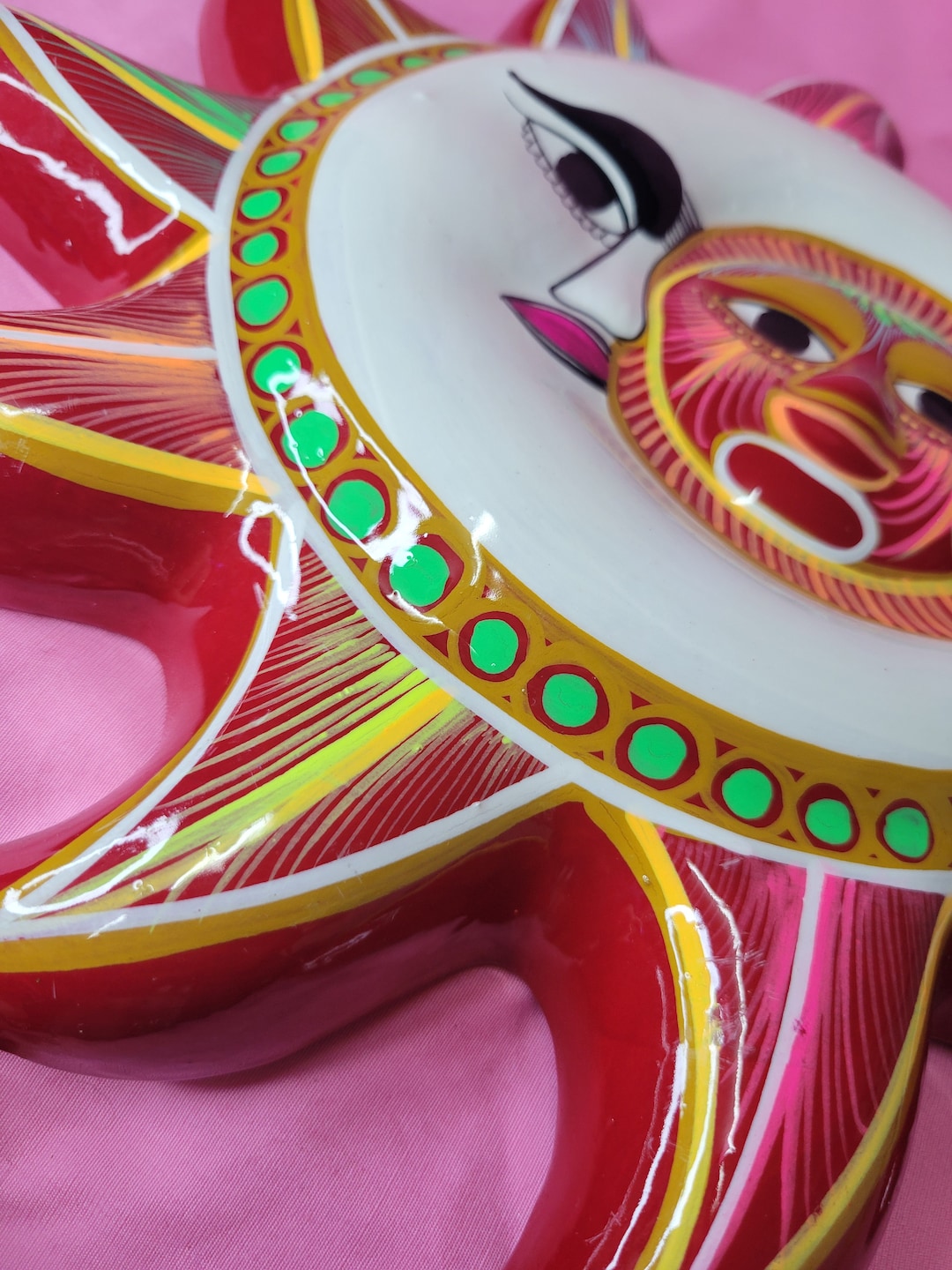 Sol Y Luna, Eclipse, Sun and Moon. Pair, Artesanias Mexicanas, Mexican ...