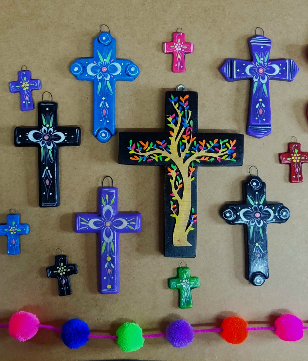 Cruzes De Barro, Cruz De Madera, Cruz Hechas En Mexico - Etsy